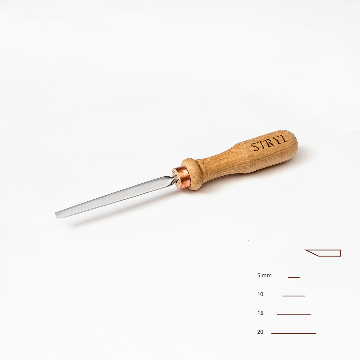 Gouge Profile Straight Single Bevel Chisel 1 Wood Carving STRYI CARVING TOOLS