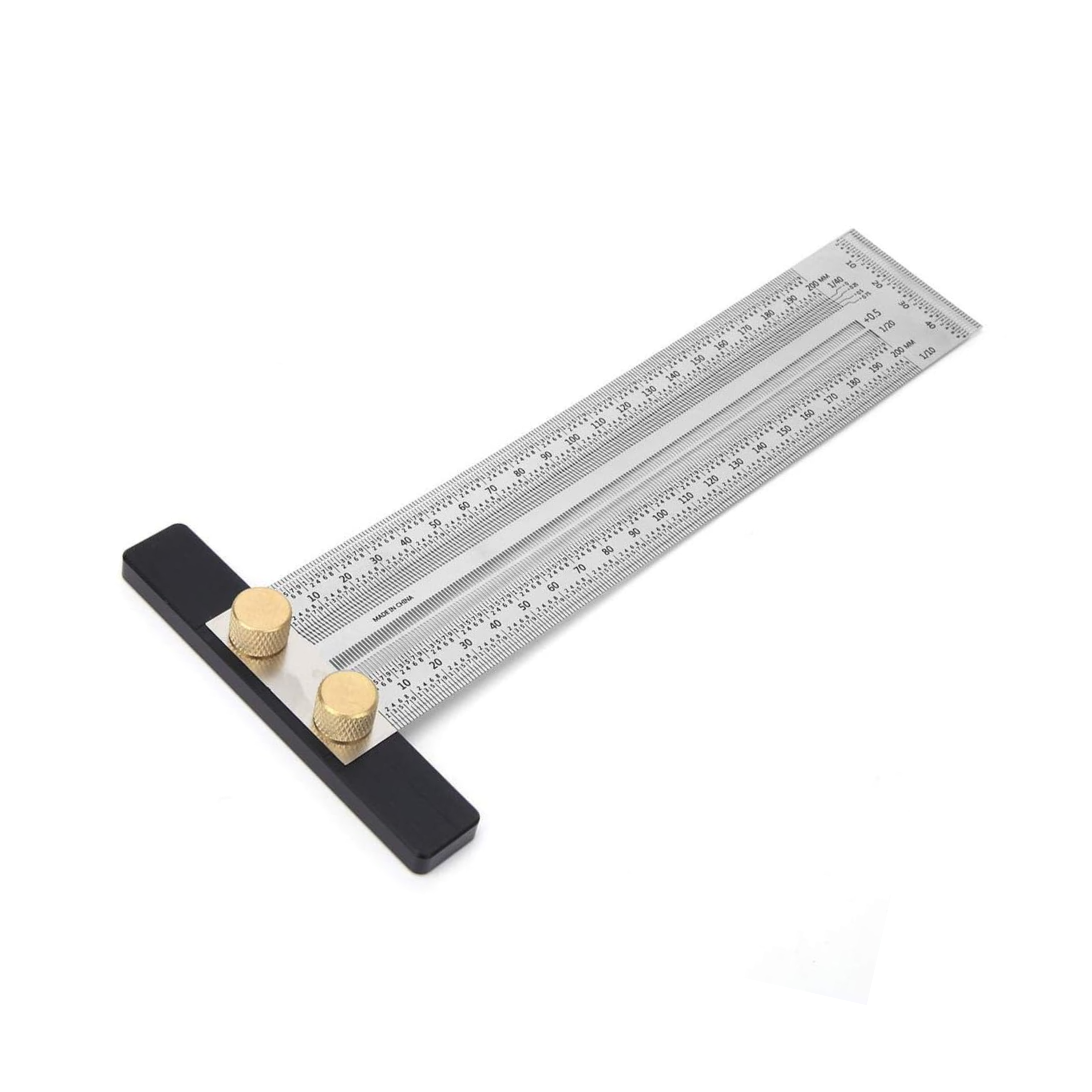 Woodworking T-Type Hole Rule with Stop for Precise Marking and ...