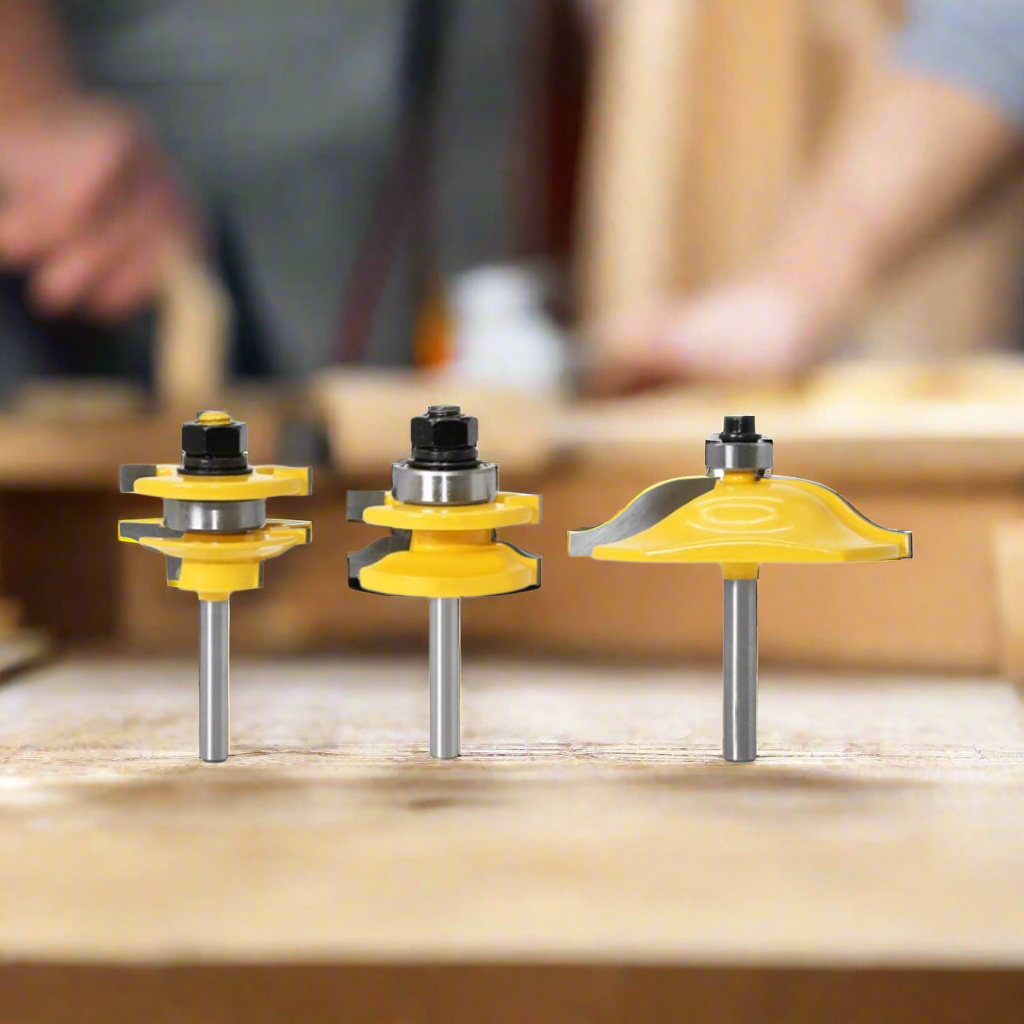 3-Piece Mortise Joint Cutter Set for Precision Woodworking Joinery ...