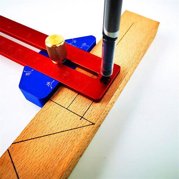 Combination Square with 45°, 60°, 90°, and 3 Different Miter ...