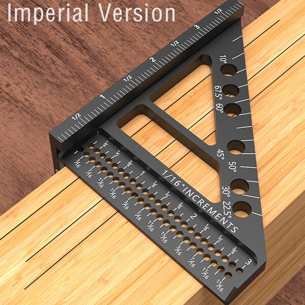 Square Protractor Miter Triangle Ruler with Marking Scriber Layout ...