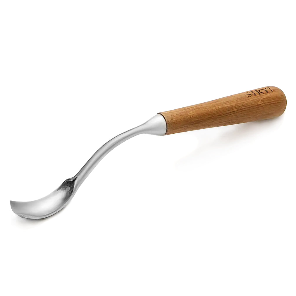 Stryi Long Bent Gouge Chisel 0.8 In, Spoon Carving Gouge BG20, Wood ...